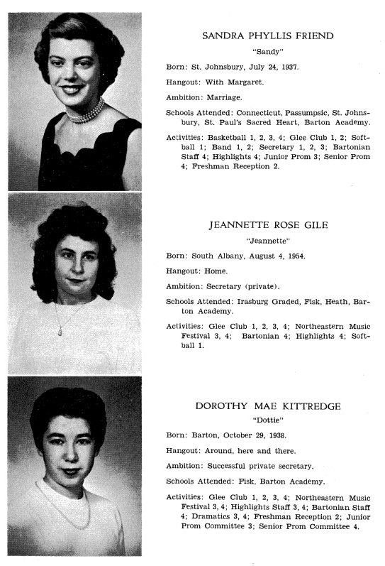 NEKG - Barton Academy - 1956 - Barton, Orleans, Vermont