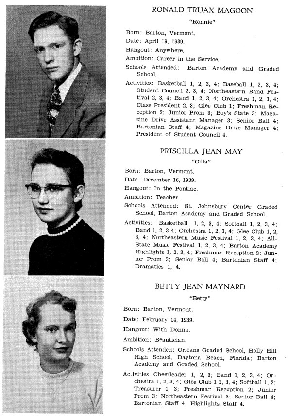 NEKG - Barton Academy - 1957 - Barton, Orleans, Vermont