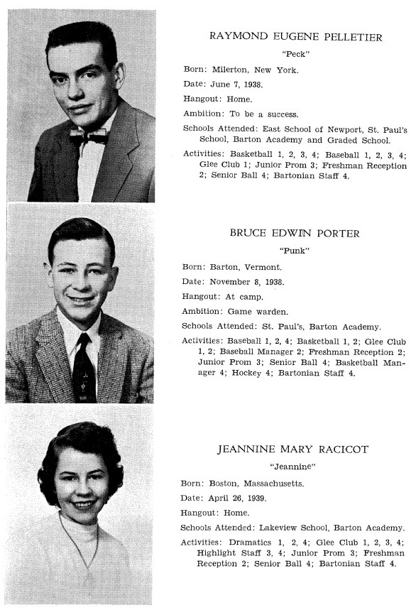 NEKG - Barton Academy - 1957 - Barton, Orleans, Vermont